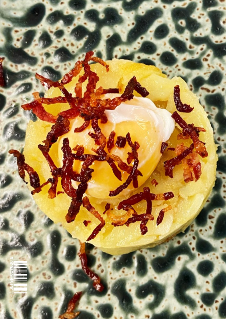 TIMBAL DE PATATA, HUEVO Y JAMÓN